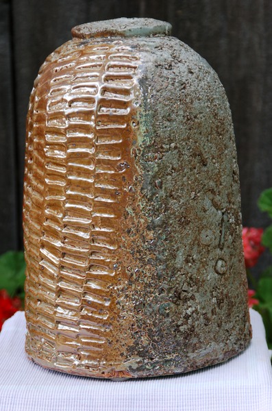 Large abstract jar shino and graveled | JOSEPHLITZINGER.COM